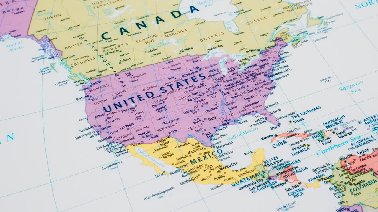 Premium stock video - Close-up of the country word united states on a ...