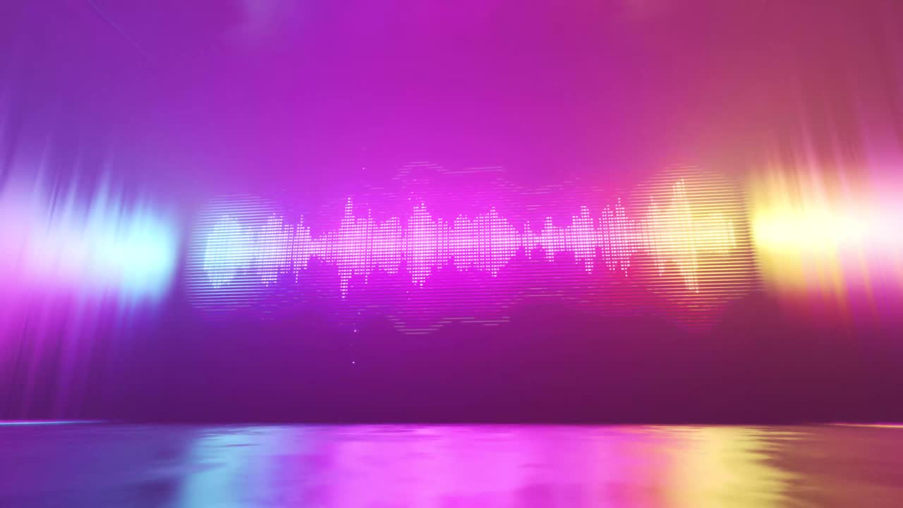 Premium stock video - Animation of colorful audio equalizer. music beat ...