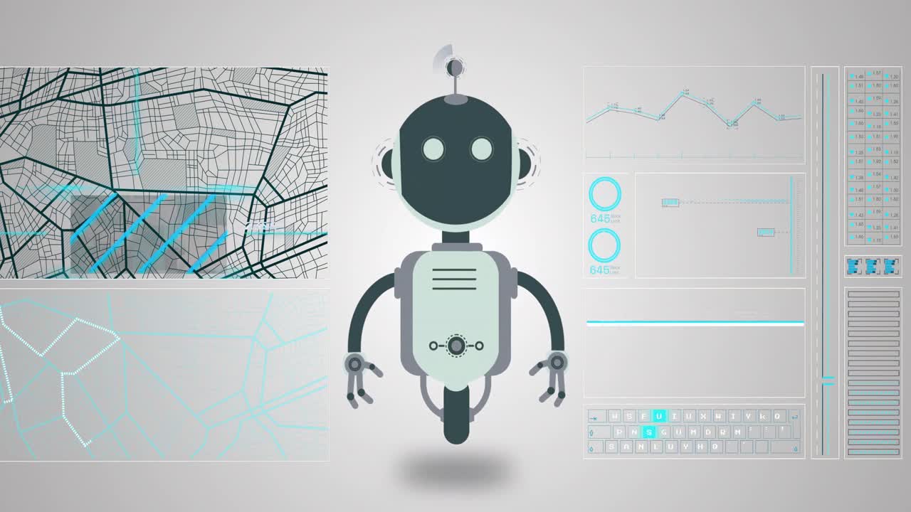 Animation Of Ai Chatbot Icon, Map And Data Processing Free Stock Video ...
