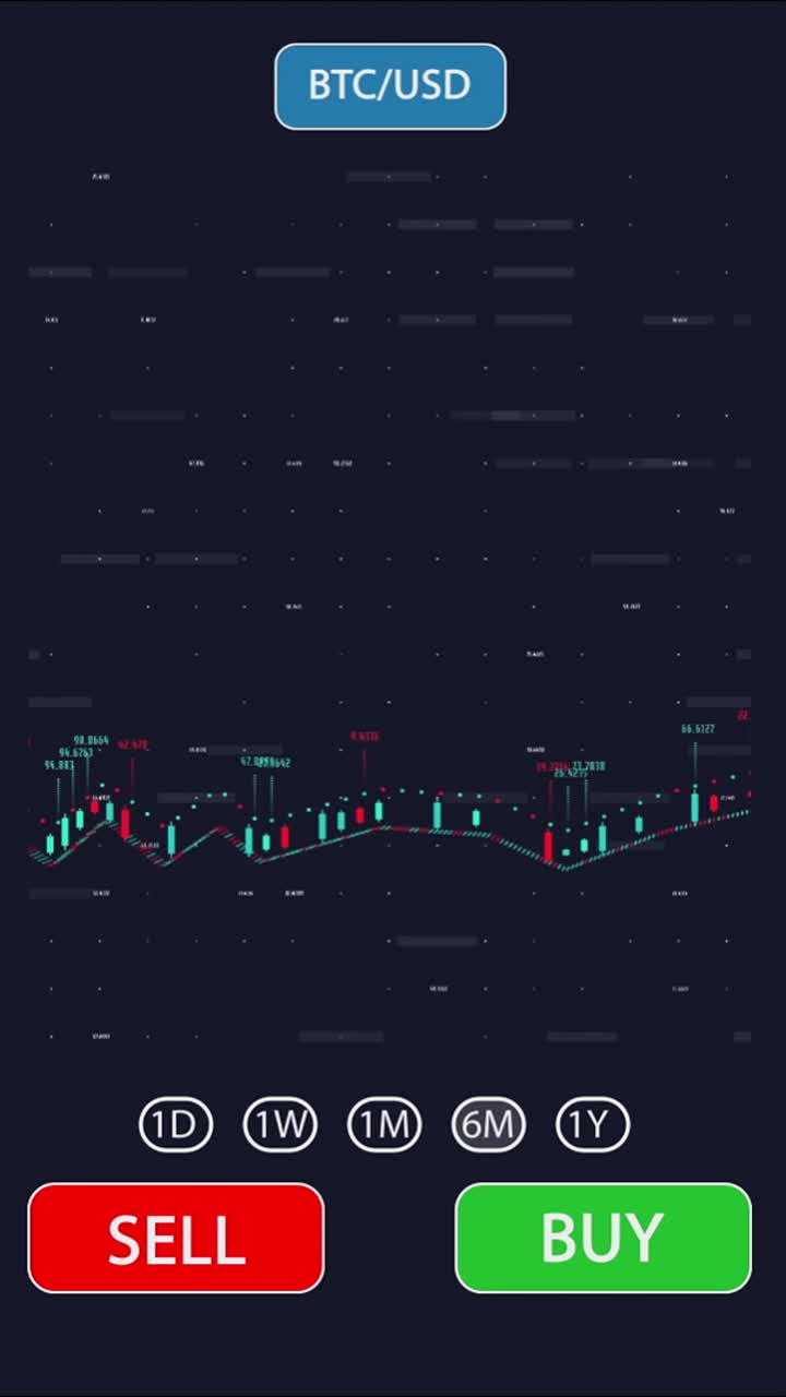 Premium stock video - Crypto, trading and finance with app for digital