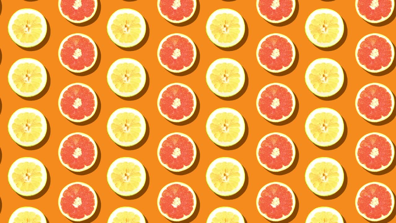 Orange and grapefruit loop animation. | Premium Stock Video Footage
