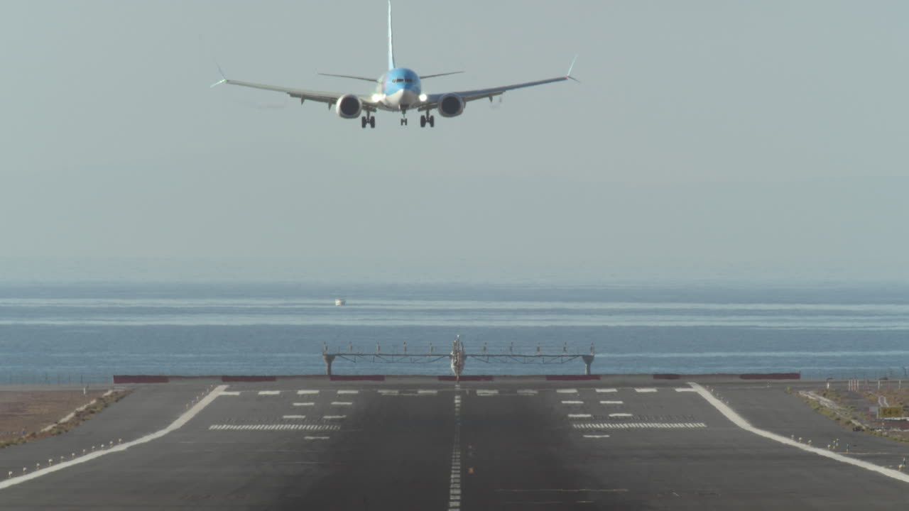 Free stock video - Airplane landing at the airport