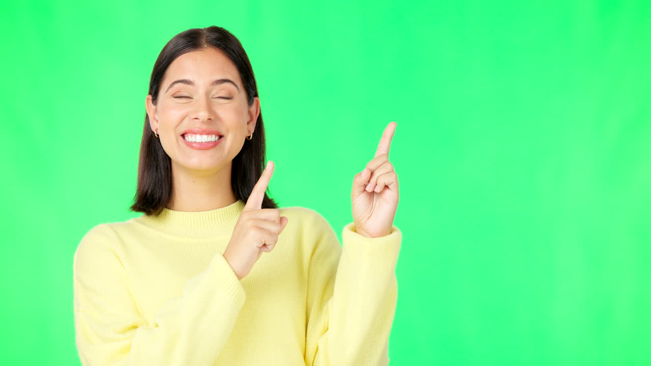 Portrait, Pointing And Green Screen Free Stock Video Footage Download Clips