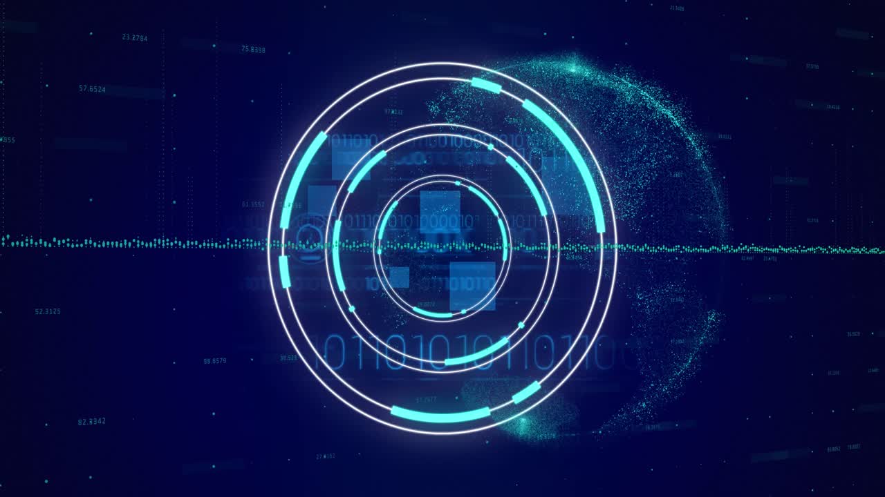 Animation of scope scanning and data processing over binary coding on ...