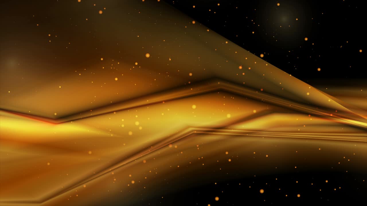 Shiny abstract golden motion background with spakling dust and smooth ...