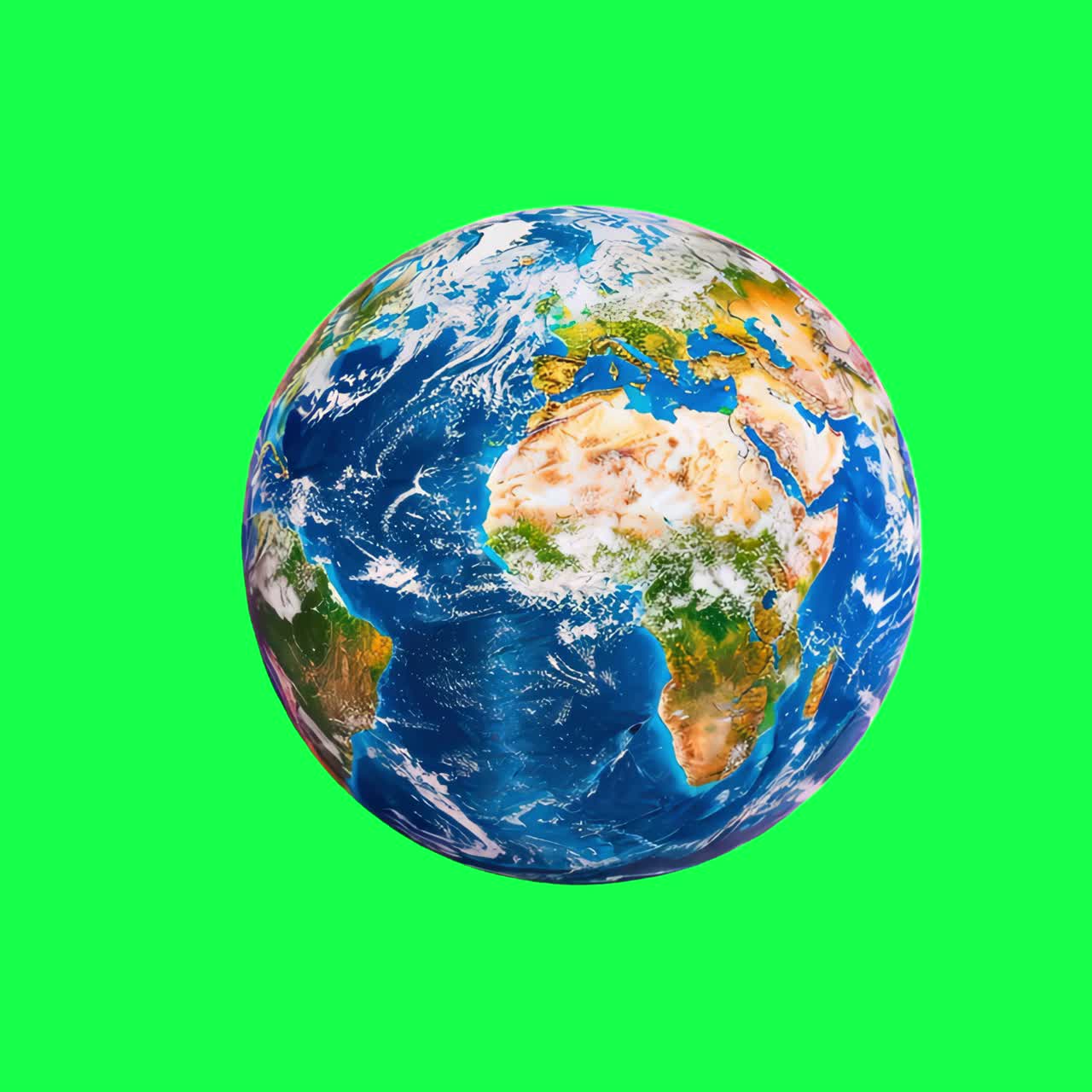 Earth globe animation, transparent 4K video, green screen | Premium ...