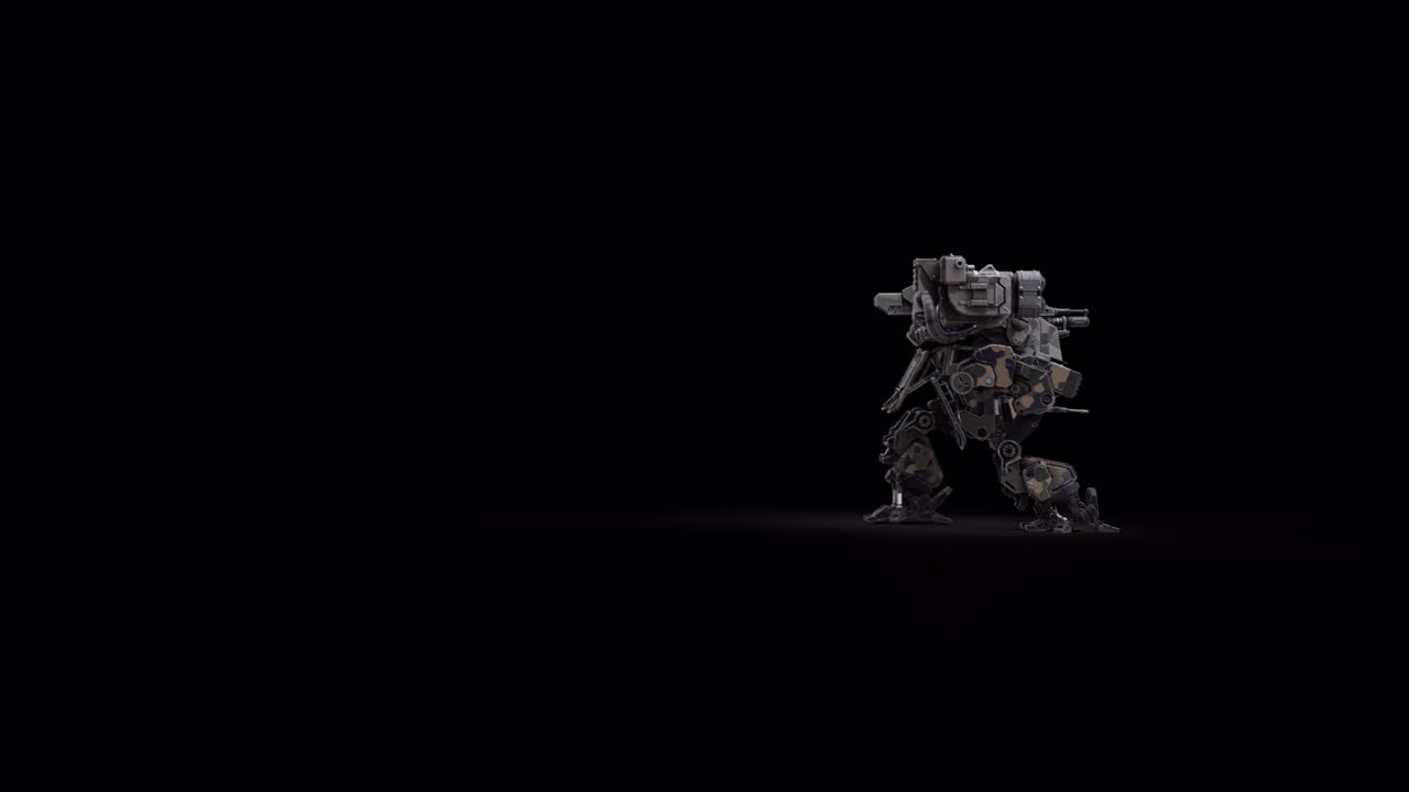 3D Model Of The Robot, Warrior Futuristic Machine Rendering Animation ...