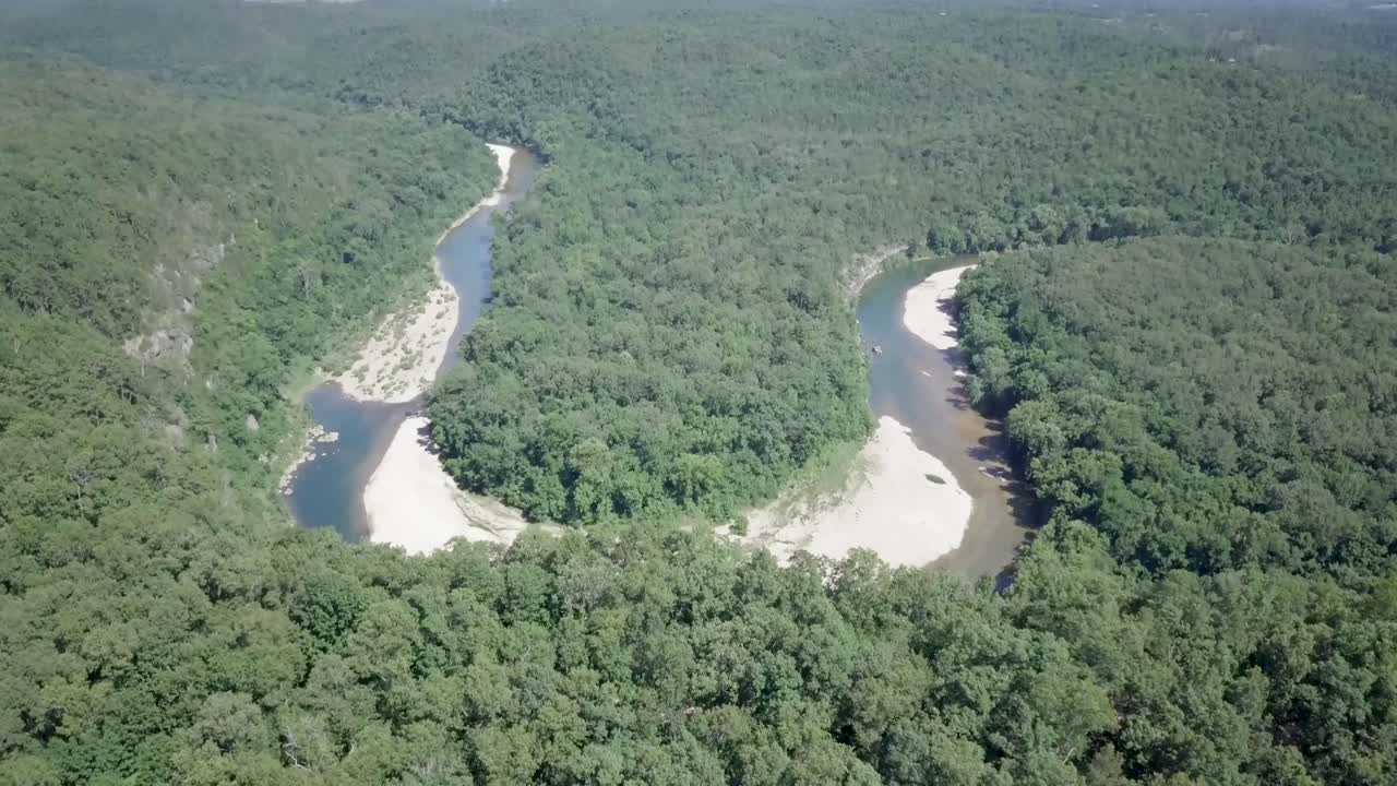 Premium stock video - Buffalo national river horseshoe bend at red ...