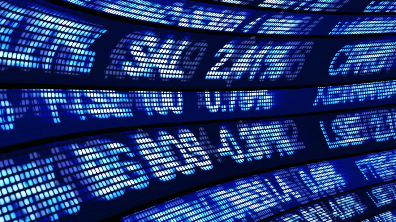 Premium stock video - 3d stock market animation