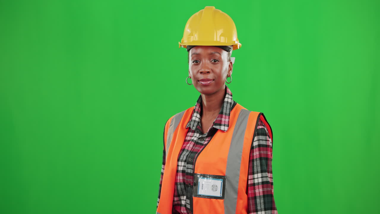 Construction Worker, Green Screen Portrait Free Stock Video Footage ...