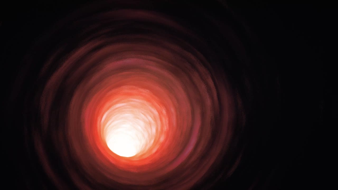 Premium stock video - Interstellar travel through a red wormhole ...