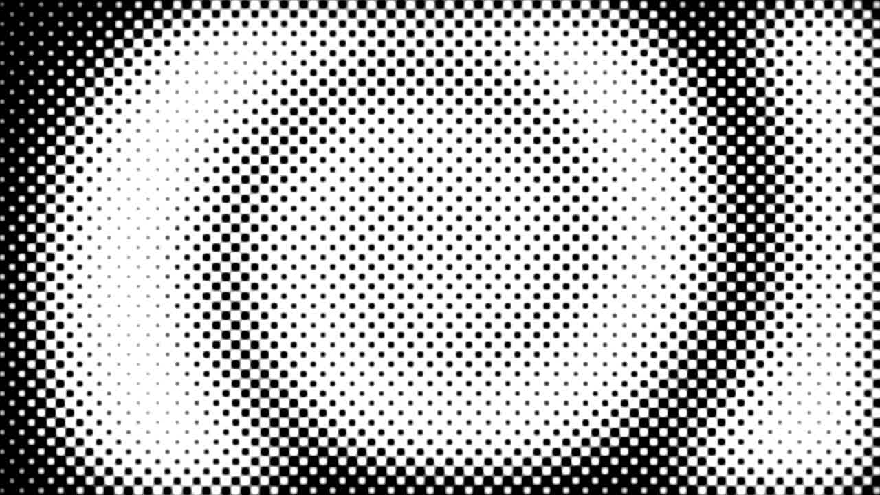 Premium stock video - Captivating circular halftone dot pattern depth ...
