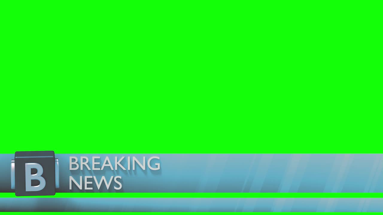 Premium stock video - Breaking news lower third 3rd chyron l3rd loop 4k