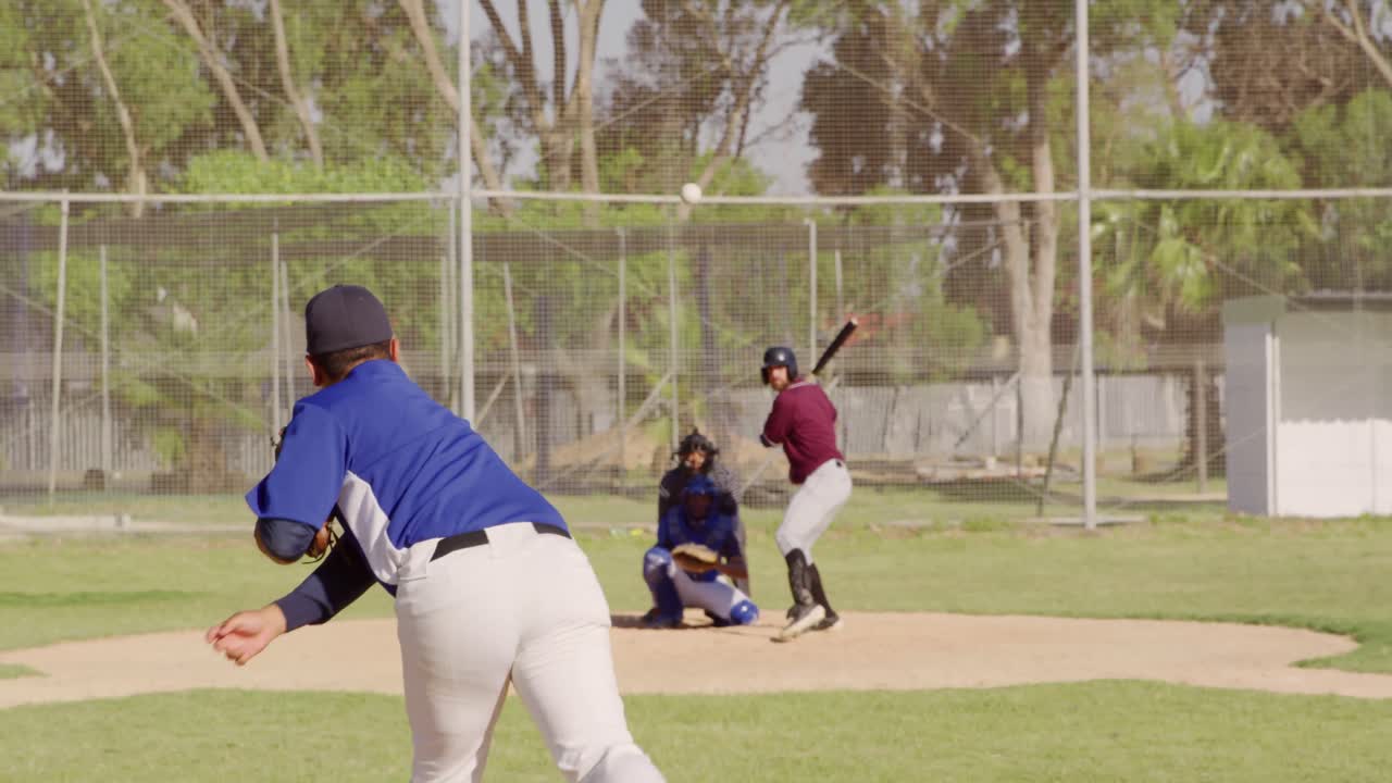 Baseball player throwing a ball during a match | Premium Stock Video ...