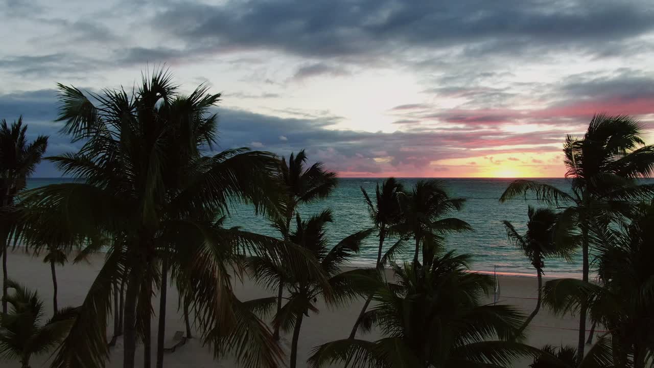 Premium stock video - Romantic sunset, sunrise in caribbean sea ...