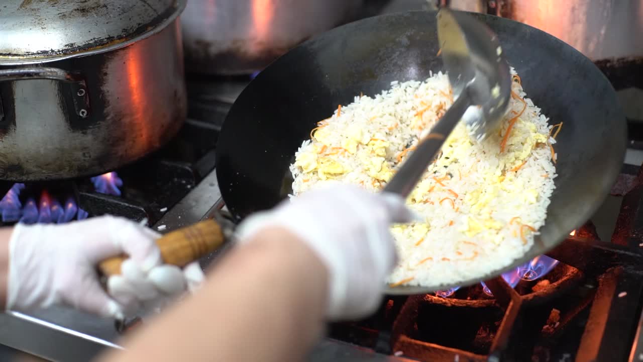 Premium stock video - Close up chef preparing cooking traditional food
