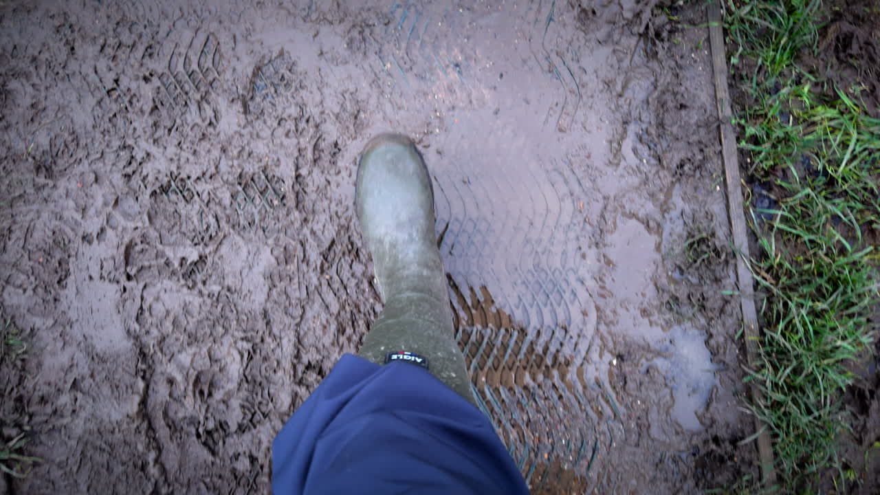 Premium stock video - Muddy conditions after heavy rainfall as a ...