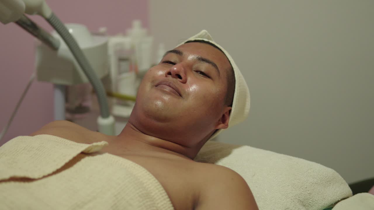 Latin Mexican Costumer Client Model Finish A Skin Care Moisturizing ...