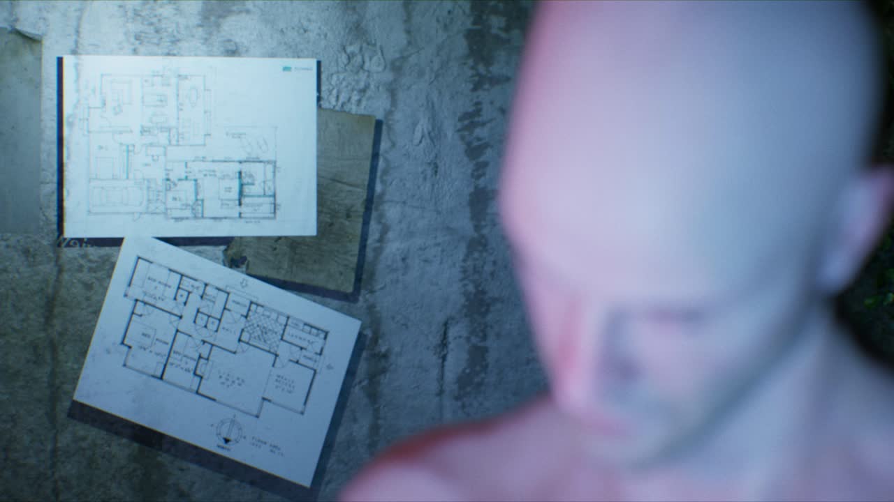 CGI Realistic Render Scene Of A Scary Man Looks Ahead Ready To Go On ...