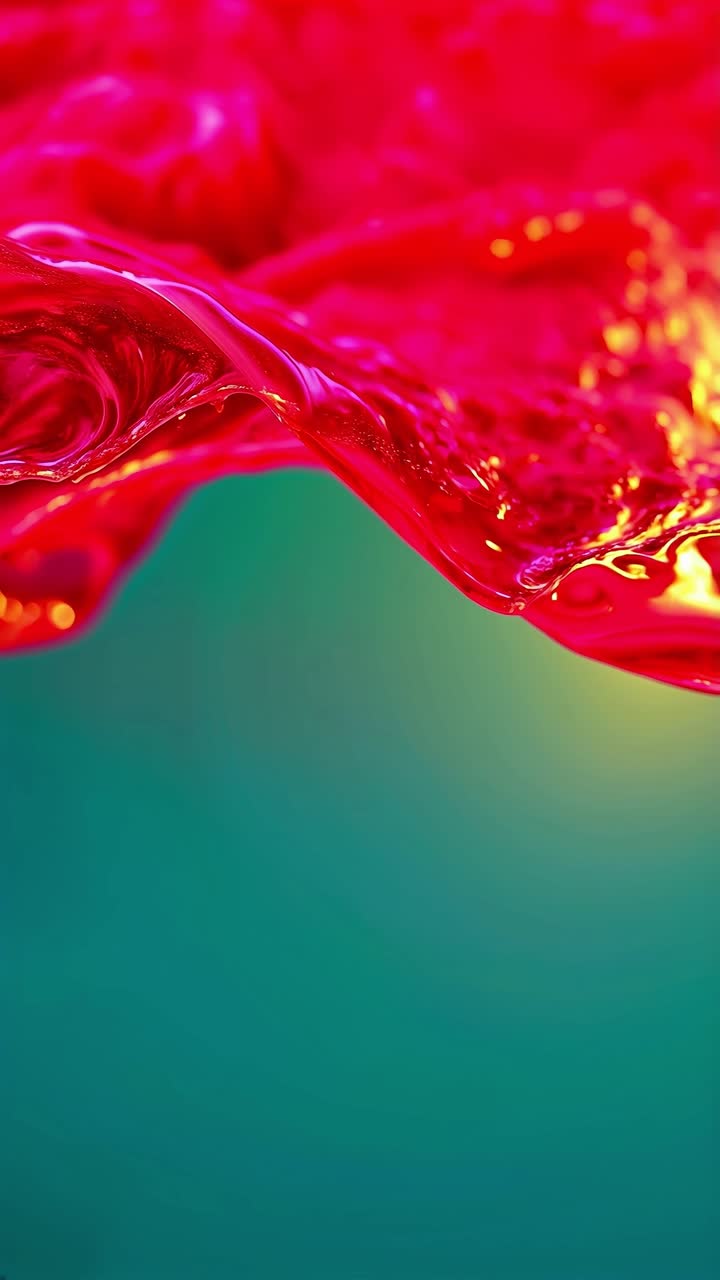 Red liquid wave Premium Stock Video Footage