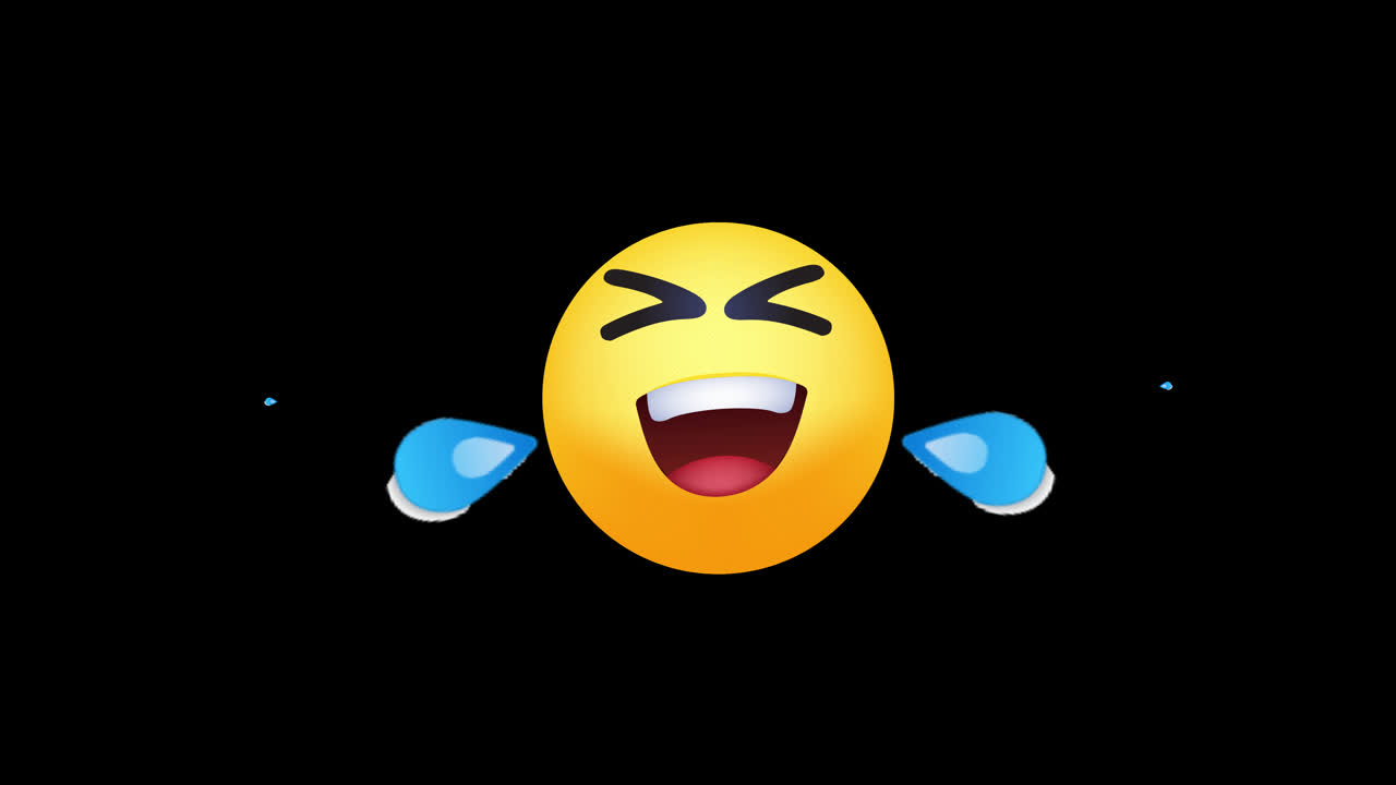 Vídeo Premium - Emoticón de risa con lágrimas de alegría video de ...