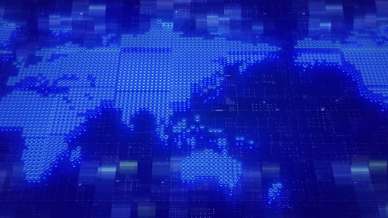 Premium stock video - Engaging 3d map loop animation