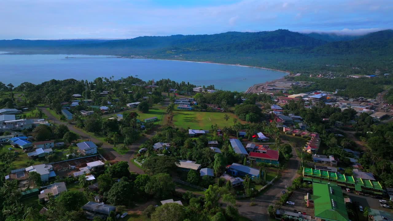 Wewak Hill Seawall Meni Beach aerial drone Wewak East Sepik Region ...