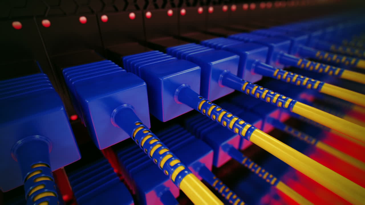 Vídeo Premium - Animación sin problemas de una gran cantidad de cables ...