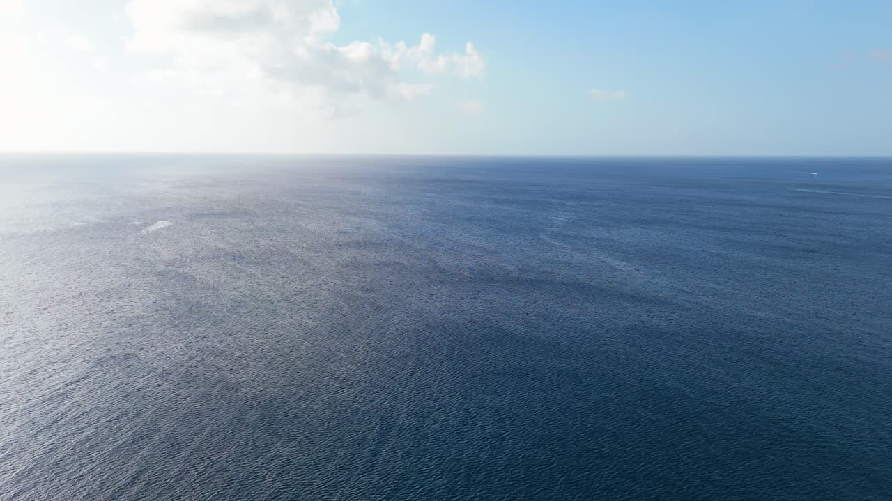 Premium stock video - High angle overview of empty ocean sea as wind ...