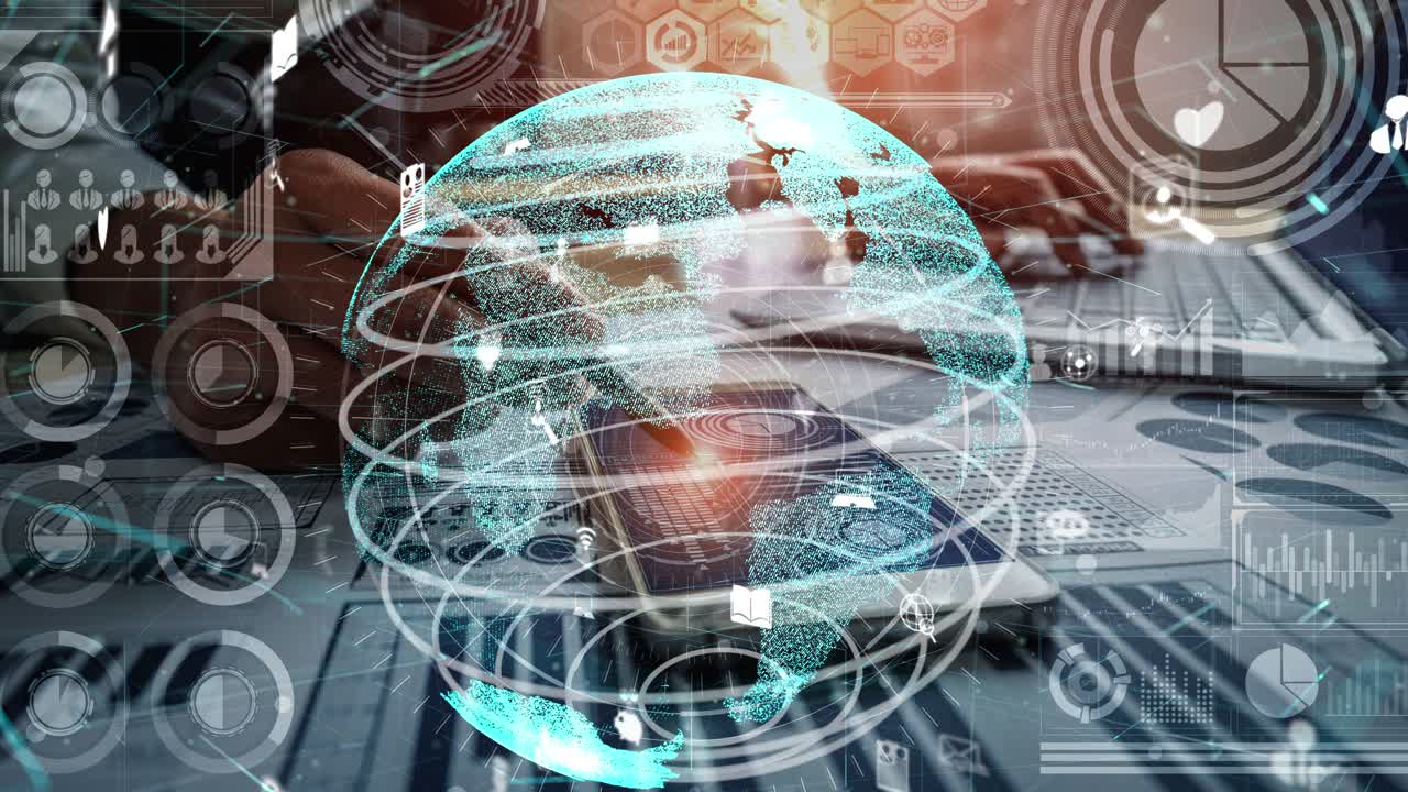 Premium stock video - Data analysis for business and finance conceptual