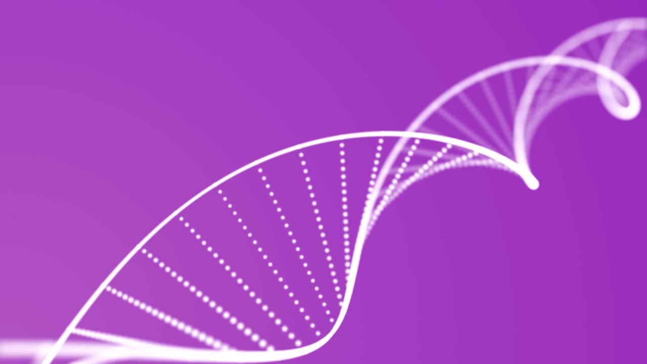 DNA double helix animation loop with depth purple | Premium Stock Video ...
