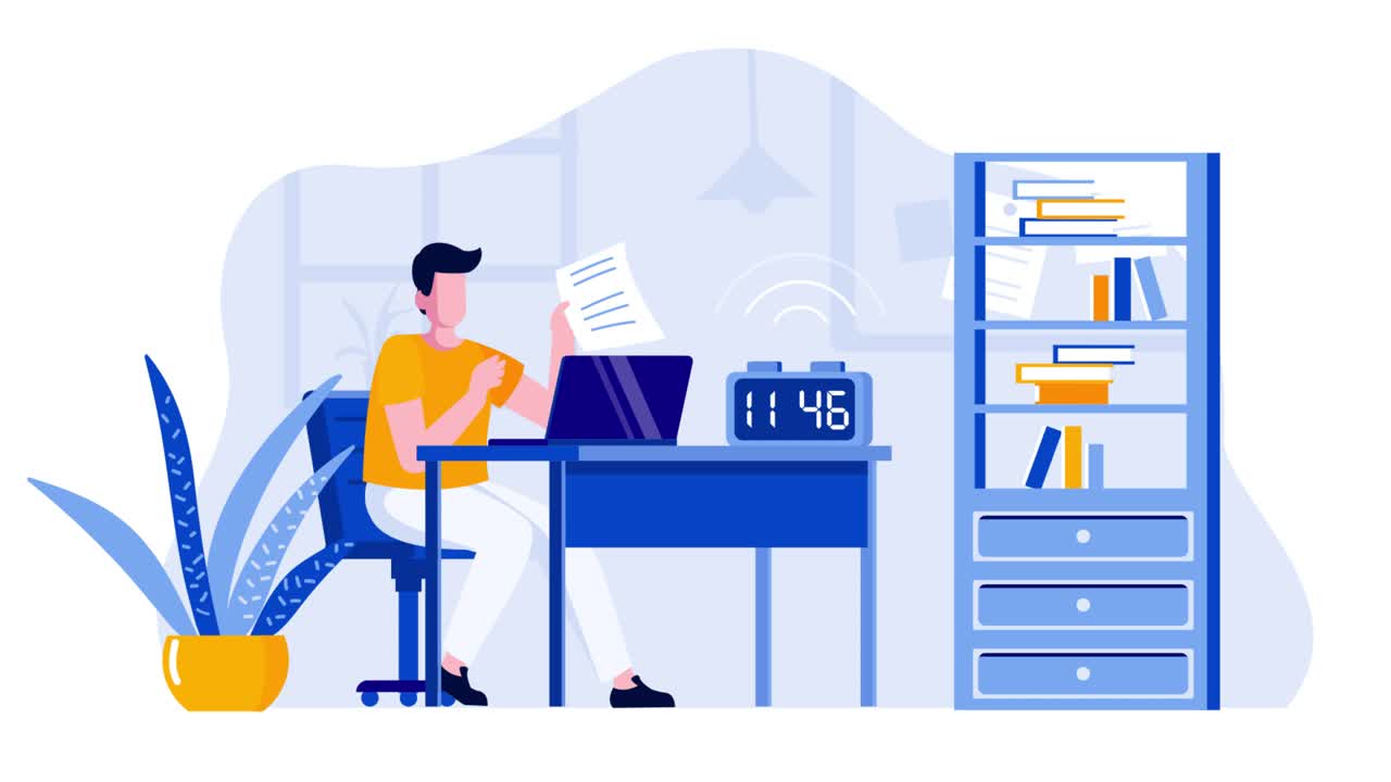 Online Meeting On Video Call 2d Flat Animation 4k Free Stock Video ...