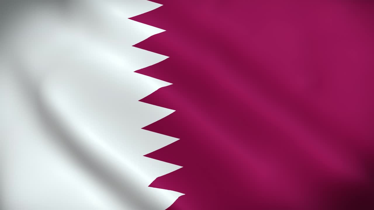 4K National Animated Sign of Qatar, Animated Qatar flag, Qatar Flag ...