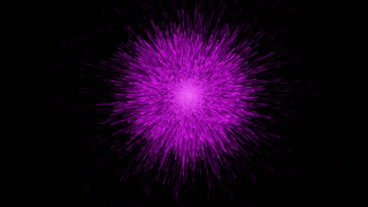 Colorful pink powder particles explosion 3D abstract animation ...