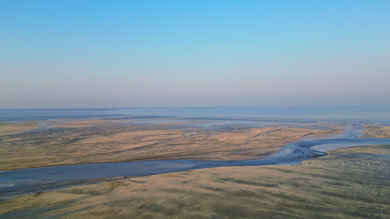 Sandy beach with sky shirgaon palghar maharashtra india 4k drone ...