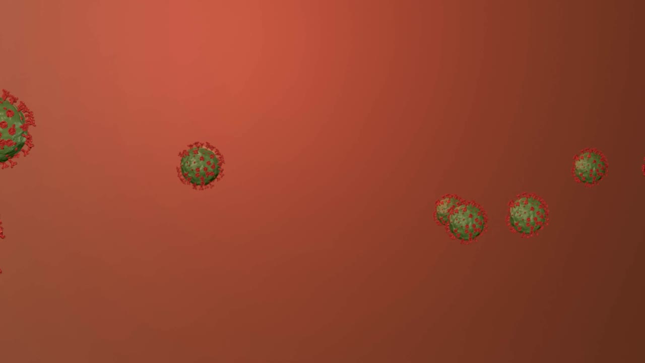 Premium stock video - Covid-19 omicron variant particles 3d model