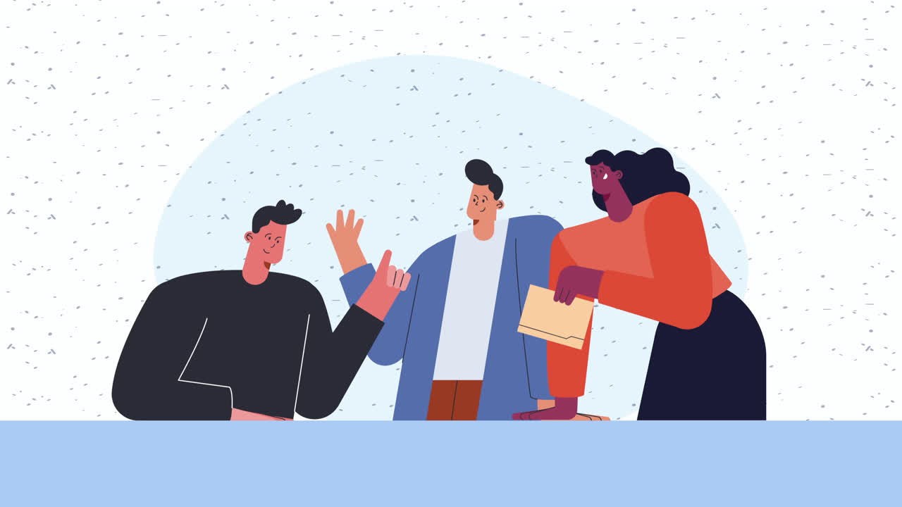 Business team work characters animation | Premium Stock Video Footage