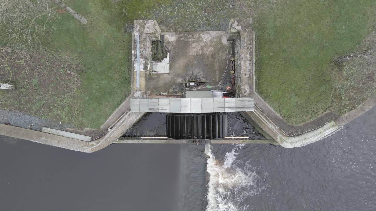 Premium stock video - A hydroelectric plant on a river in ballinodre ...