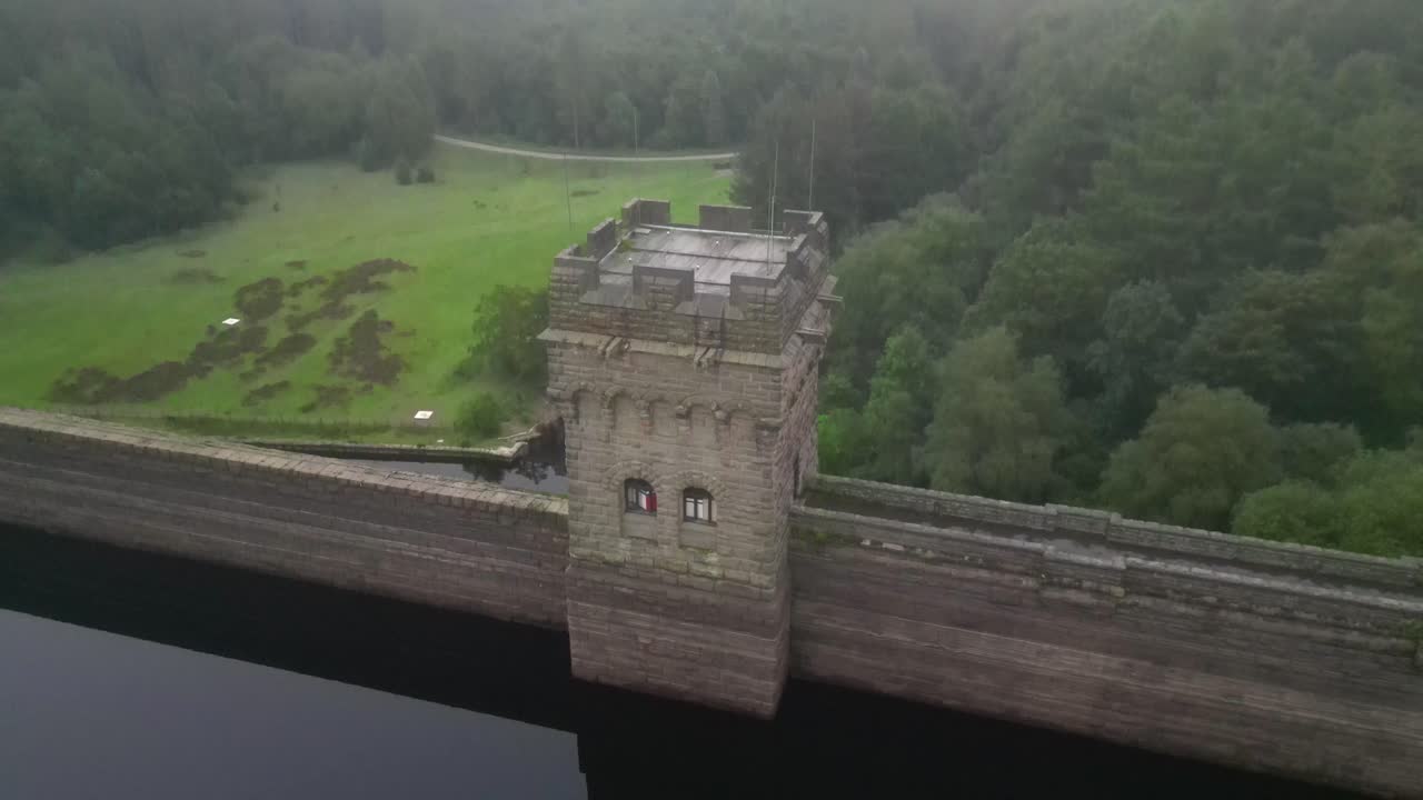 Premium stock video - Howden dam at hope valley reservoir in the peak ...