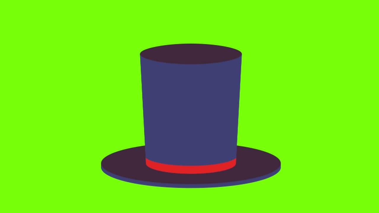animation of hat on a green screen background | freepik