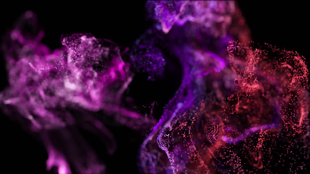 Premium stock video - Animation of pink and red particles moving on ...