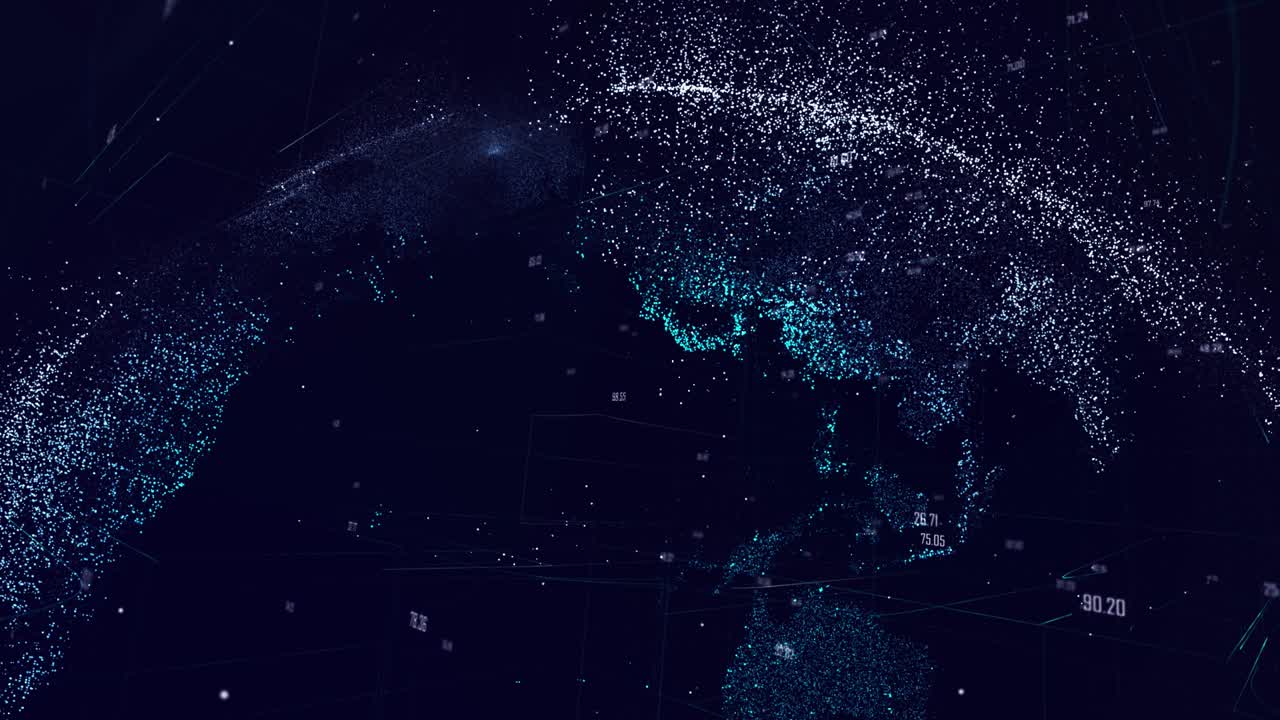 Premium stock video - Digitalization earth unveiling a world ...