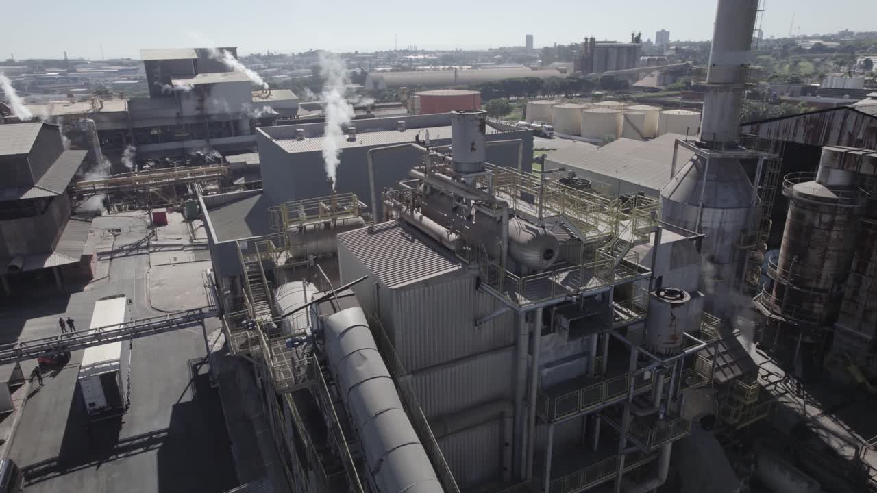 Premium stock video - Large cotton processing factory in brazil, aerial ...