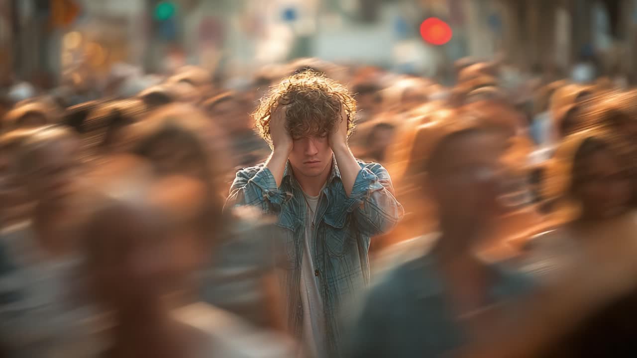 Amidst the Chaos: A Young Individual Struggles with Overwhelming ...