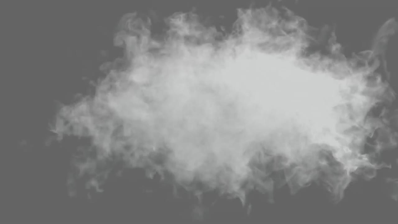 Animation Of Cloud Of White Smoke Appearing And Disappearing On Black ...
