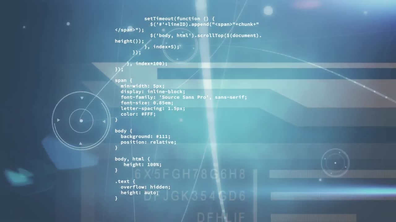 Premium stock video - Animation of computer language over connected ...