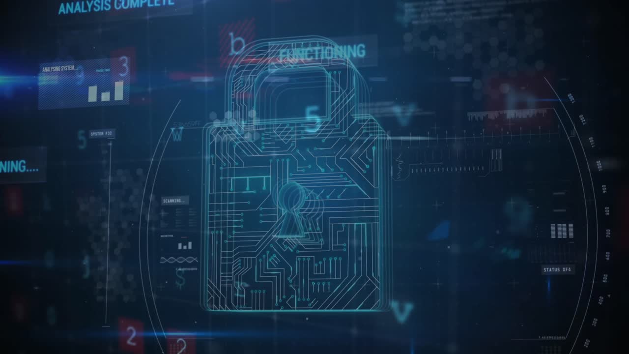 Premium stock video - Cyber attack: digital security at risk 4k