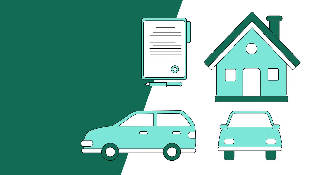 4k video of insurance infographic design template. | Premium Stock ...