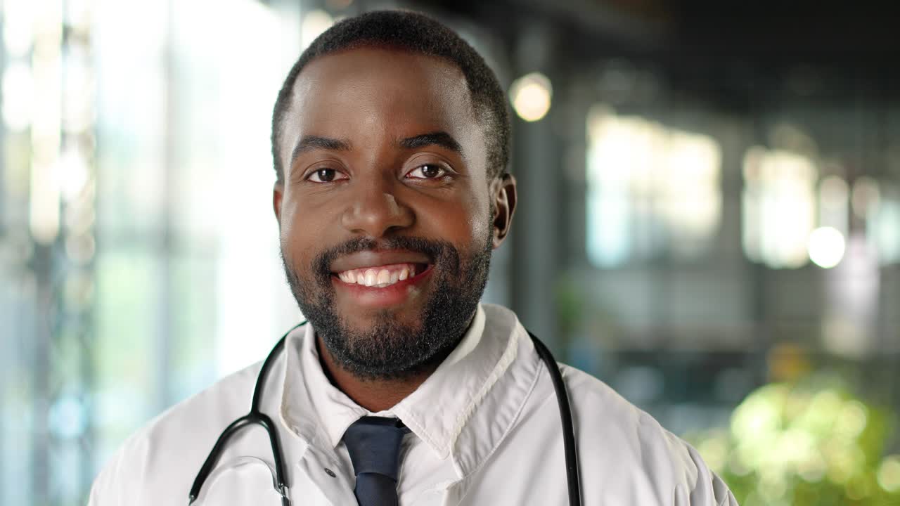 Free stock video - Portrait of african american doctor with stethoscope ...
