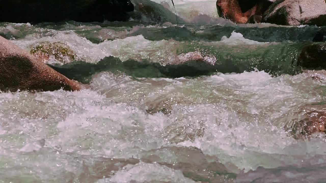 Cinematic Close Up Shot Of Ganges River Crystal Clear Water Flowing ...